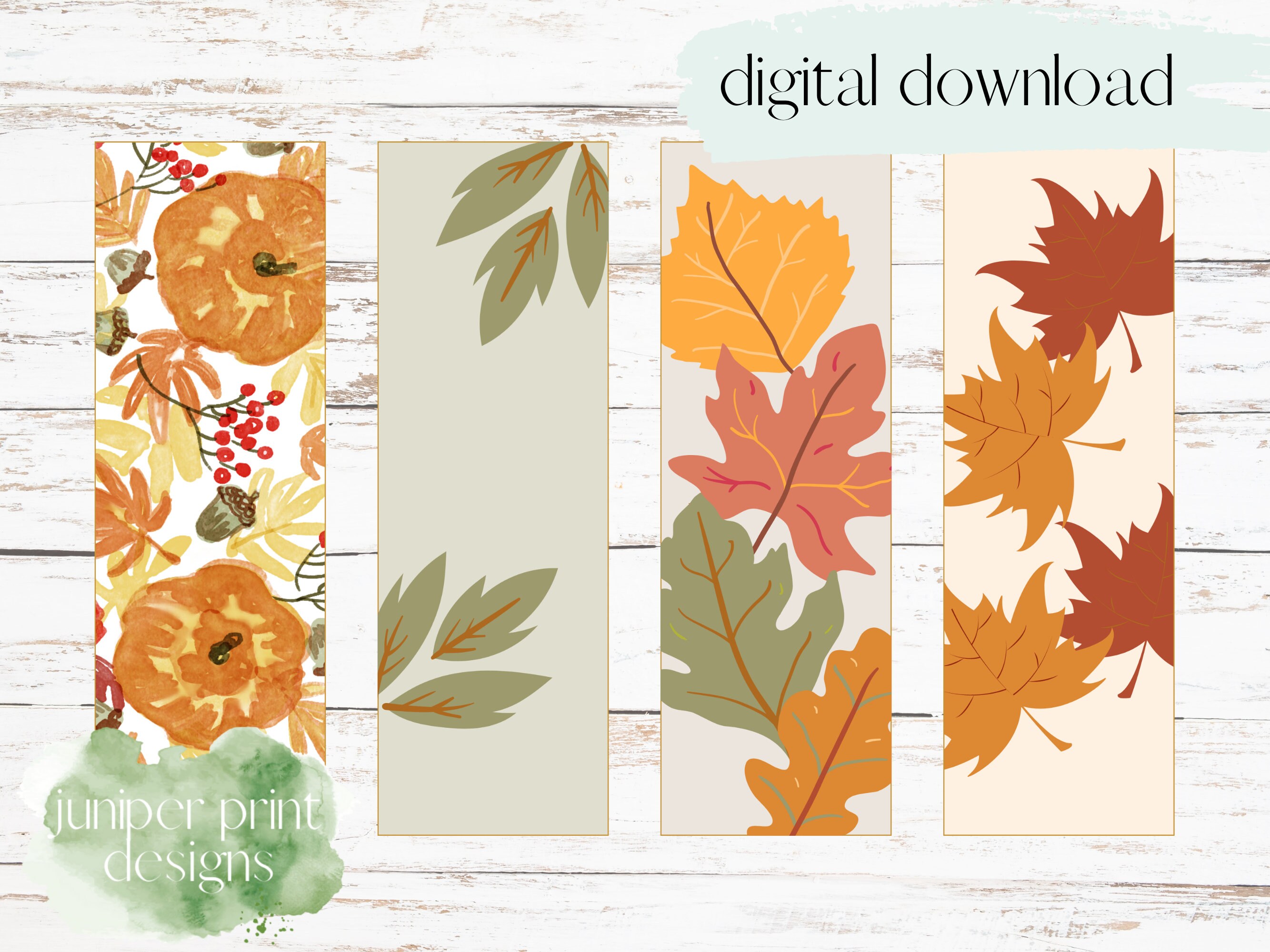 Fall Bookmark Printable, Download and Print Bookmarks, Fall Bookmarks ...