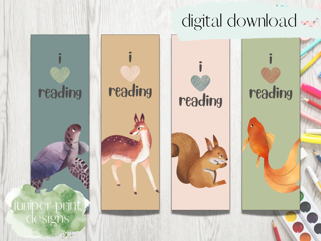 Printable Bookmarks for Kids | Kids Printable Bookmark | Animal ...