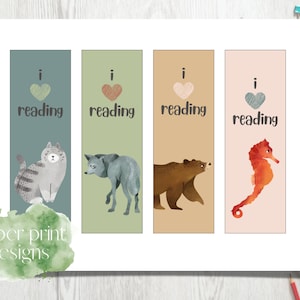Printable Bookmarks for Kids | Kids Printable Bookmark | Animal ...