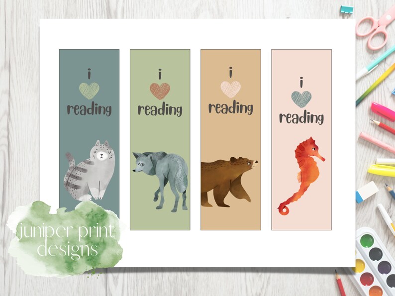 Printable Bookmarks for Kids | Kids Printable Bookmark | Animal ...