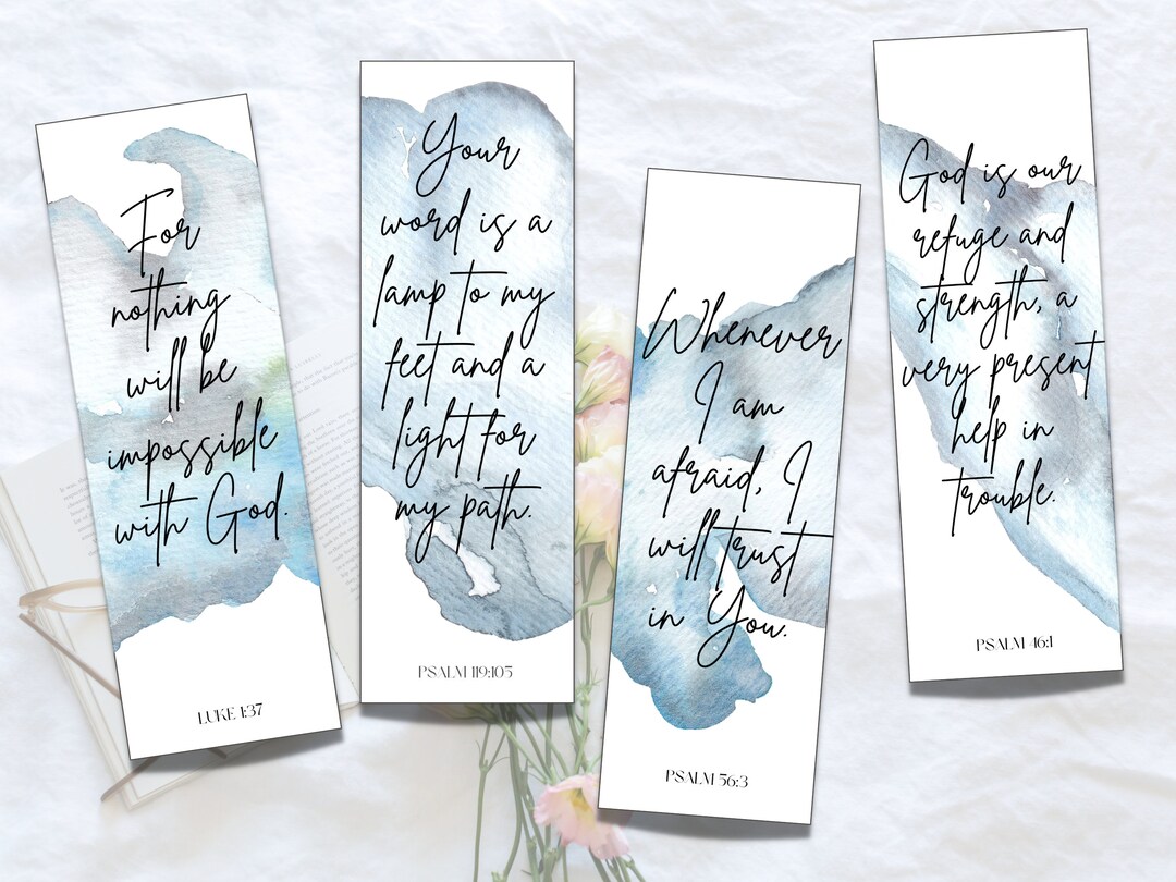 Scripture Printable Bookmarks - Printable Bible Bookmarks - Bookmark ...