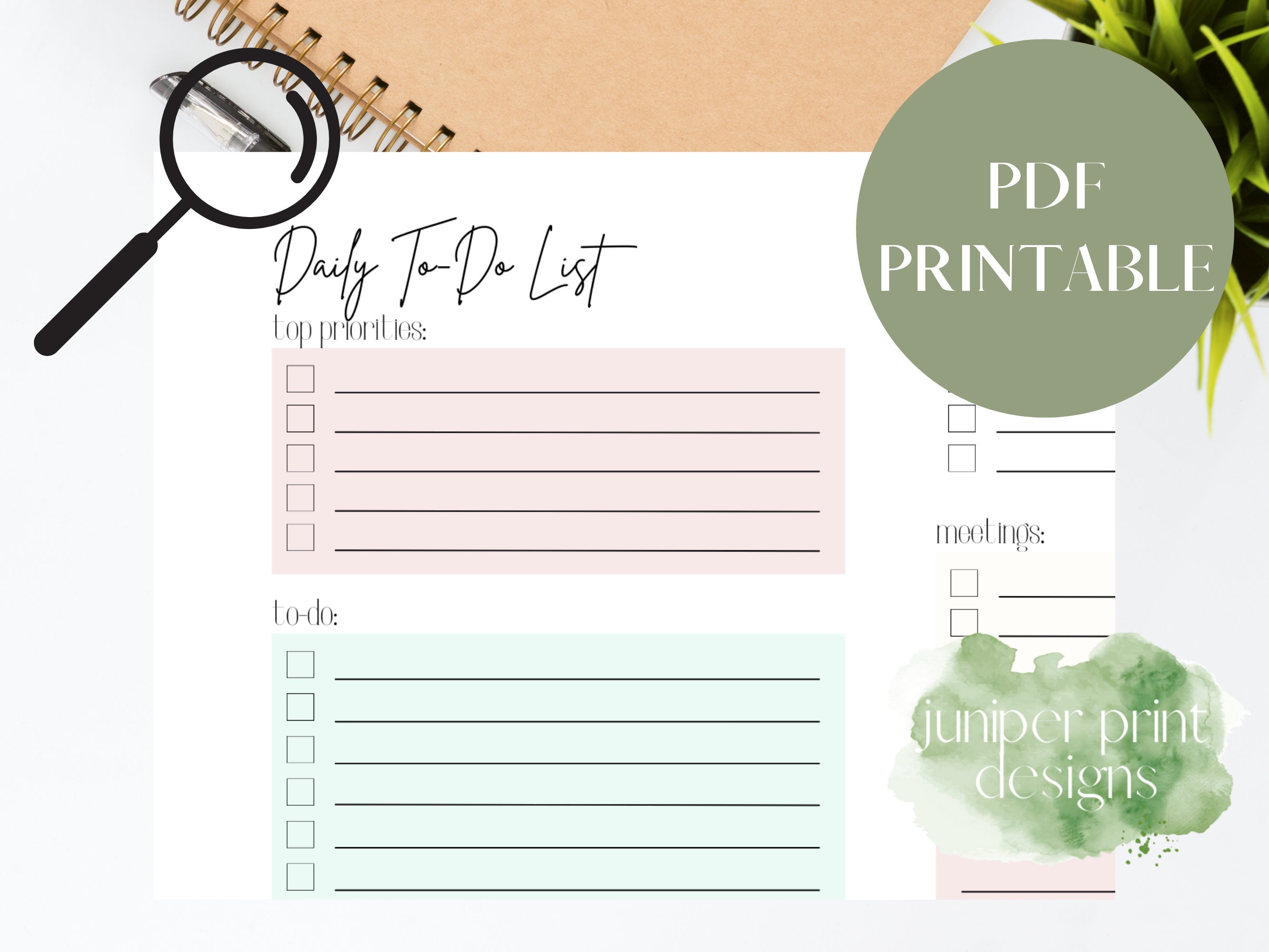 Daily to Do List Printable, Pastel to Do List, Minimalist Daily Planner ...