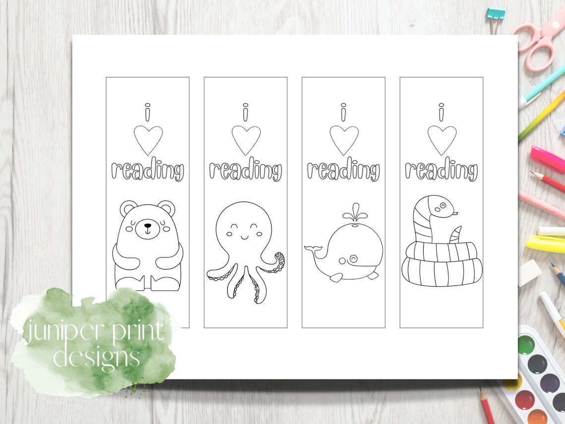 Printable Bookmarks for Kids | Kids Printable Bookmark | Animal ...