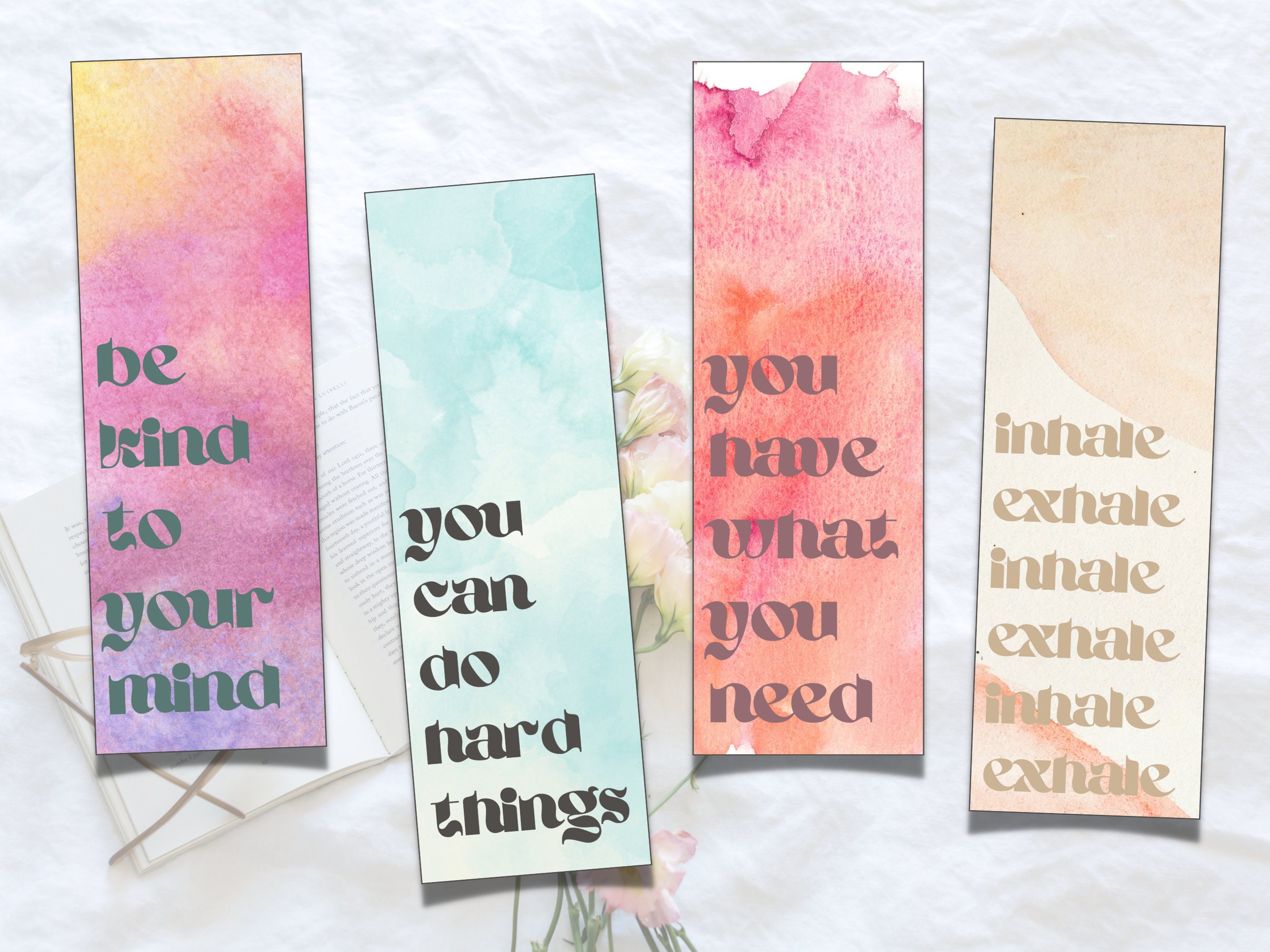 Affirmation Printable Bookmark Set, Affirmation Bookmarks, Affirmation ...