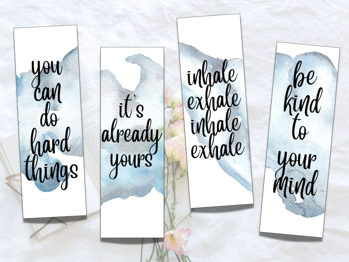 Affirmation Printable Bookmark Set, Affirmation Bookmarks, Affirmation ...