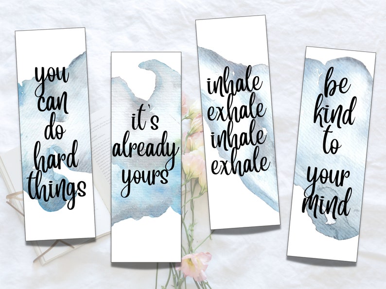 Affirmation Printable Bookmark Set, Affirmation Bookmarks, Affirmation ...