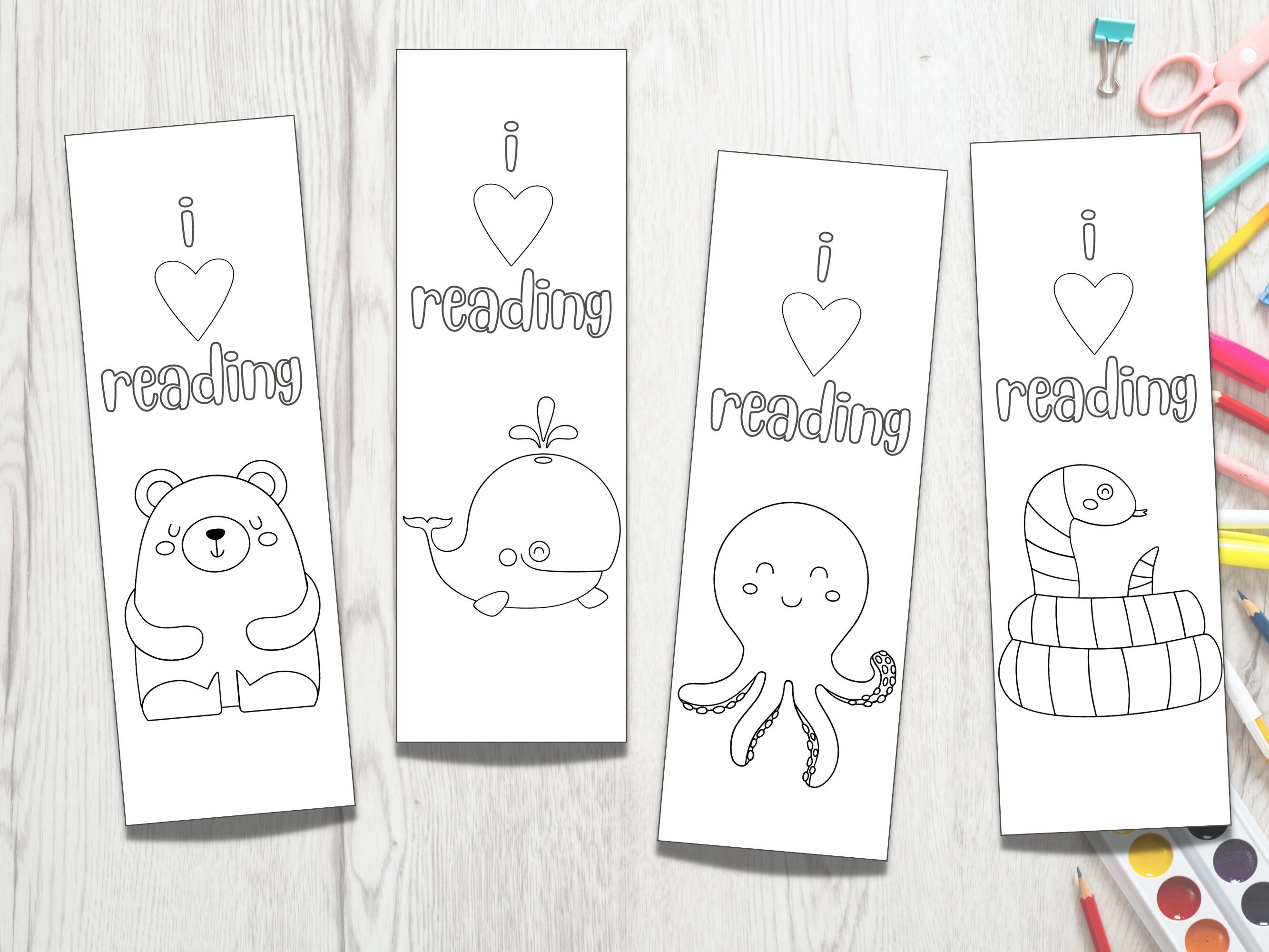 Printable Bookmarks for Kids | Kids Printable Bookmark | Animal ...