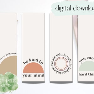 Minimalist Affirmation Printable Bookmark Set, Affirmation Bookmarks ...