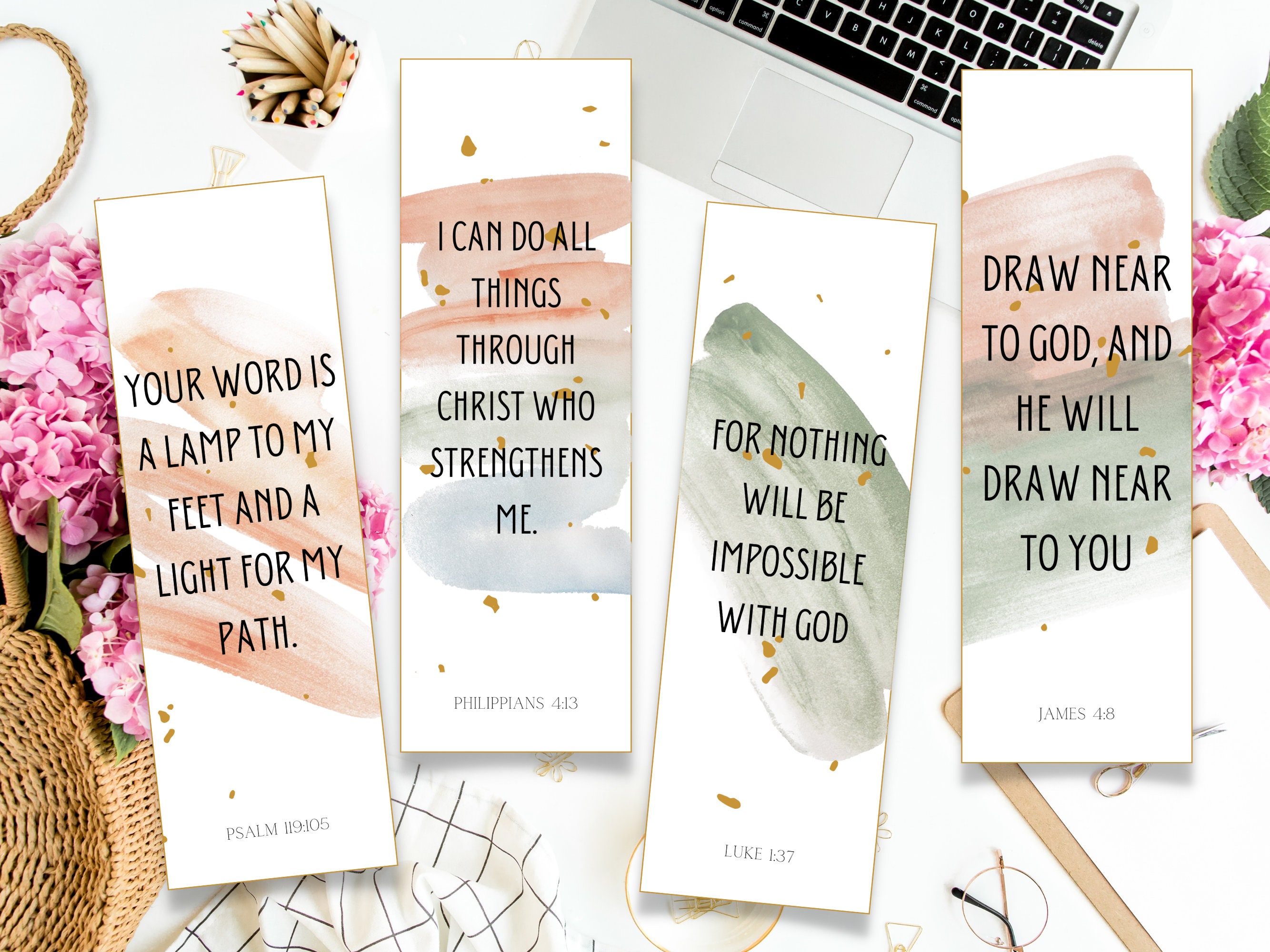 Scripture Printable Bookmarks - Printable Bible Bookmarks - Bookmark ...