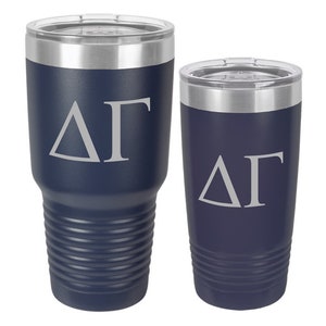 Delta Gamma Greek Letters Engraved Tumbler, Deegee, Big Little Gift, DG ...