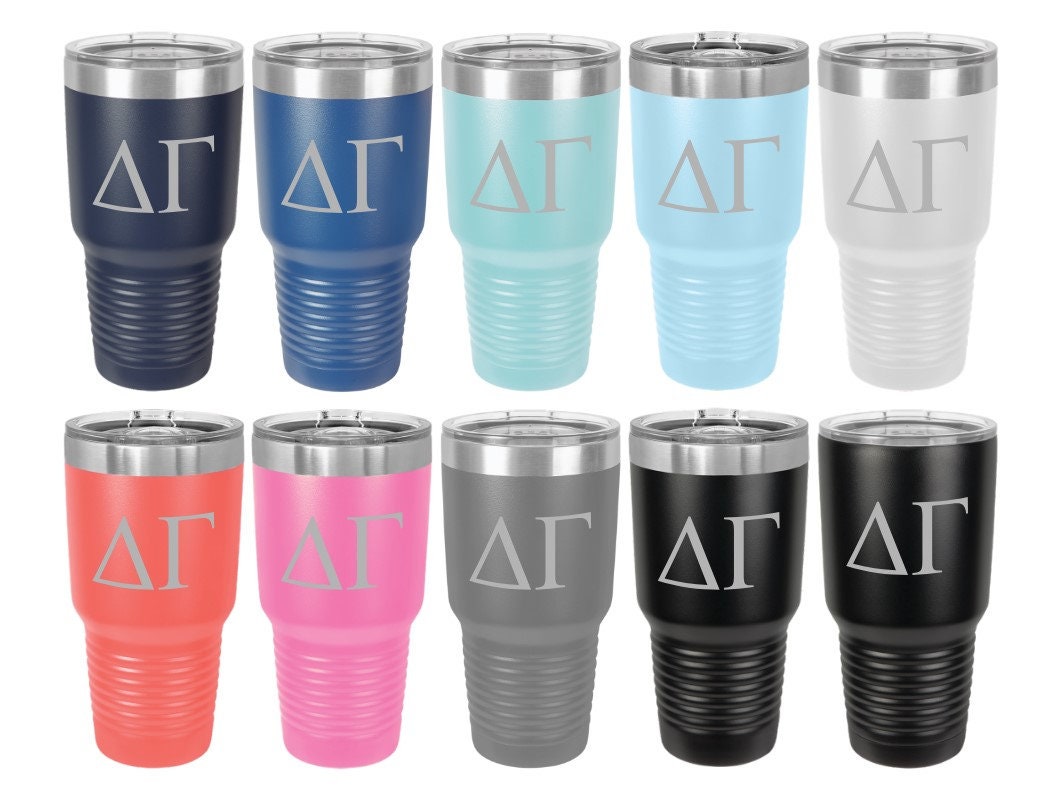 Delta Gamma Greek Letters Engraved Tumbler, Deegee, Big Little Gift, DG ...