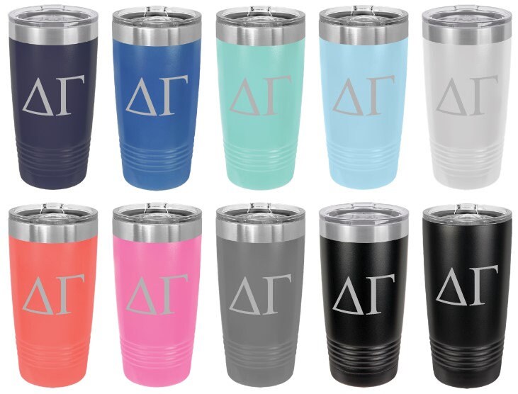 Delta Gamma Greek Letters Engraved Tumbler, Deegee, Big Little Gift, DG ...