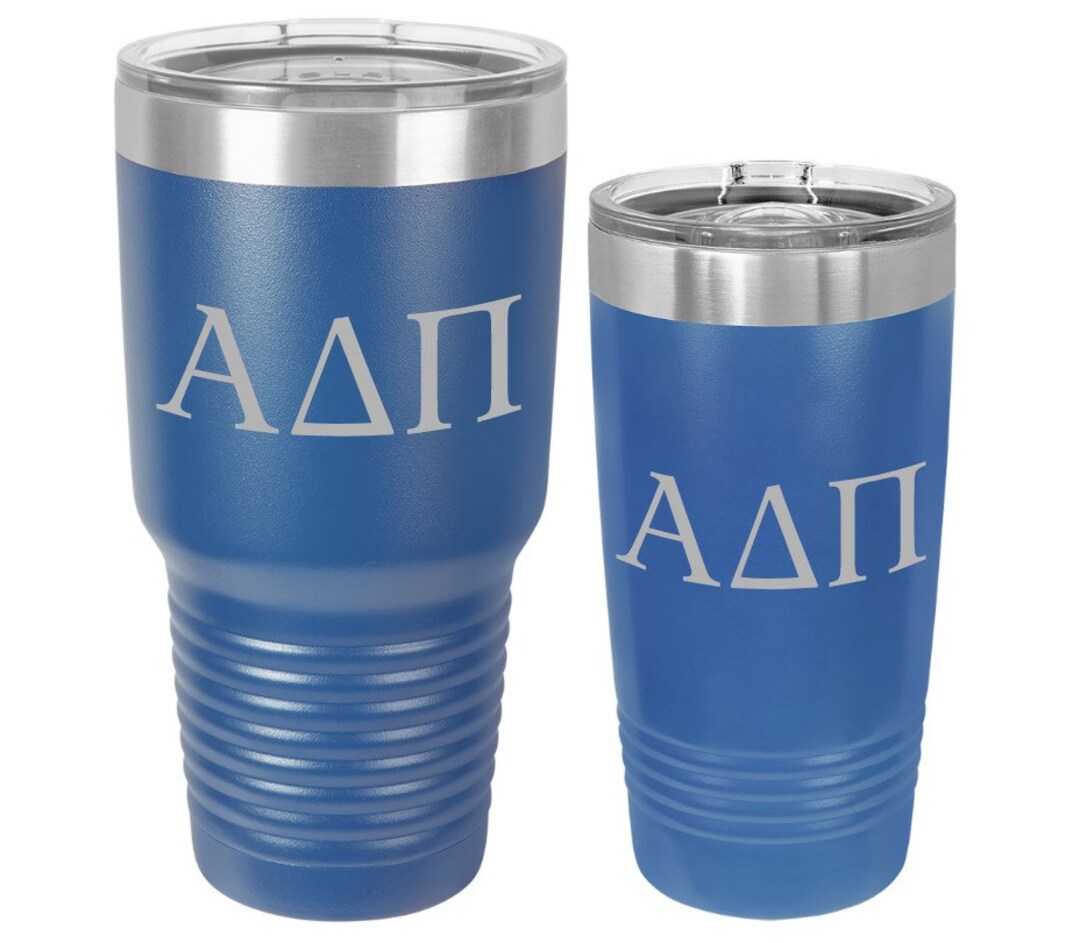 Alpha Delta Pi Greek Letters Engraved Tumbler, Adpi, Big Little Gift ...