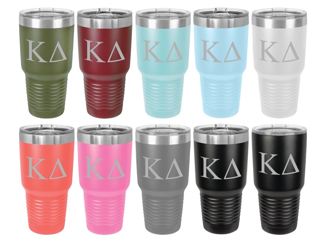 Kappa Delta Greek Letters Engraved Tumbler, Kaydee, Big Little Gift, KD ...
