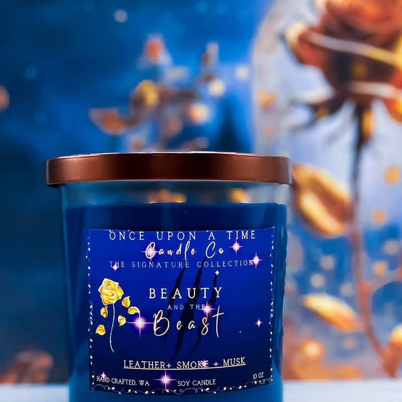 Beauty and the Beast Candle - Etsy
