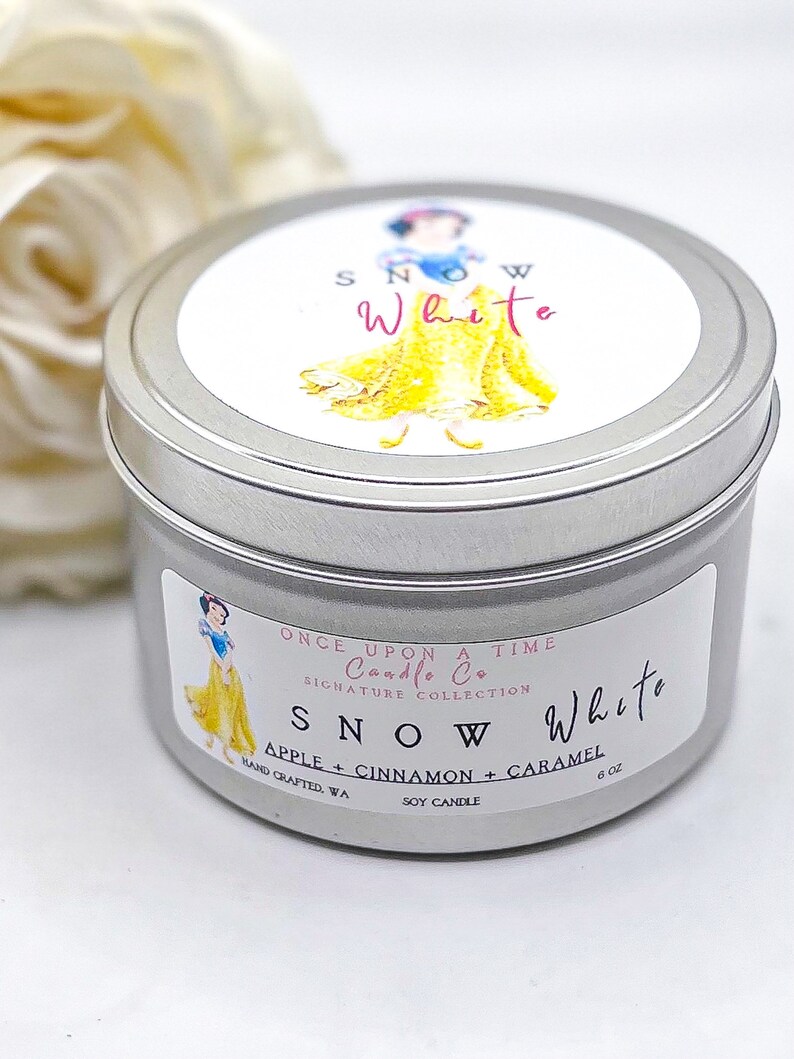 Snow White Candy Apple Soy Wax Candle Disney Princess Gift - Etsy