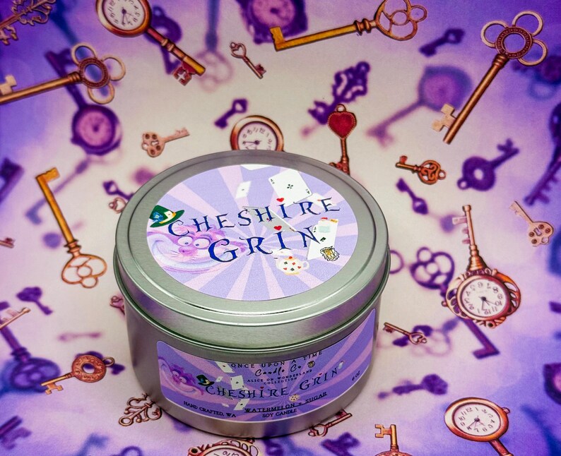 Cheshire Grin-alice in Wonderland Soy Wax Candle - Etsy Canada