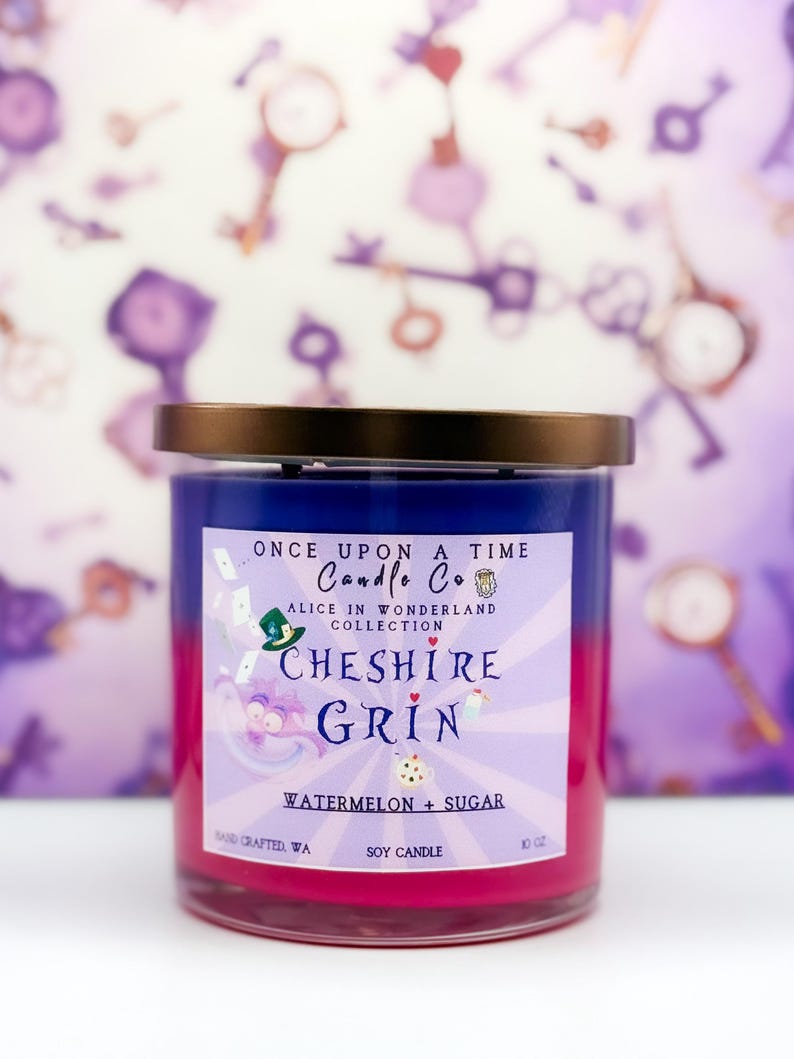 Cheshire Grin-alice in Wonderland Soy Wax Candle - Etsy