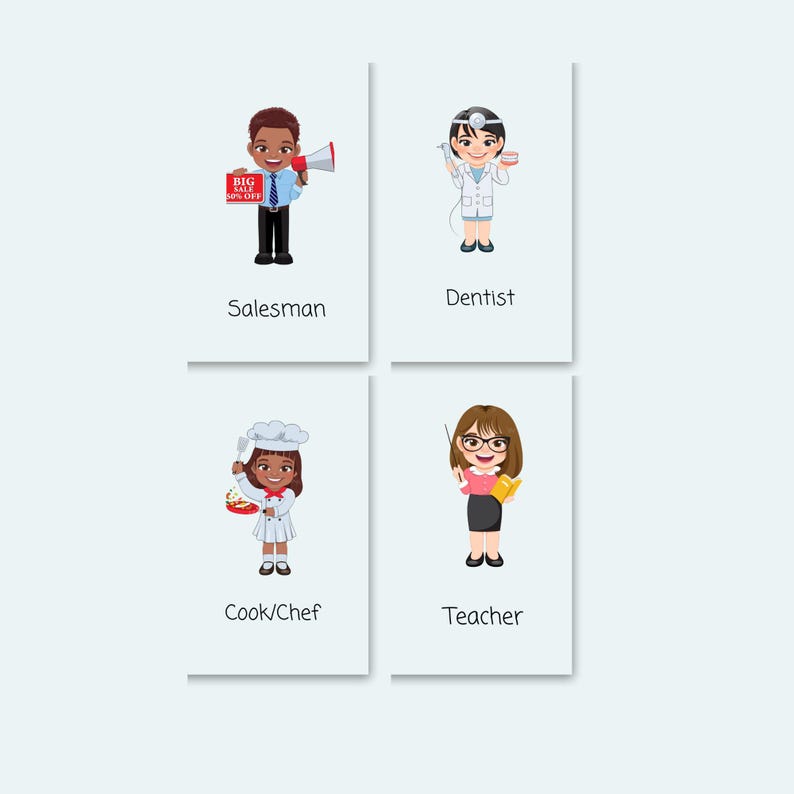 Occupations Flashcards for Kids | Community Helpers Flashcards ...