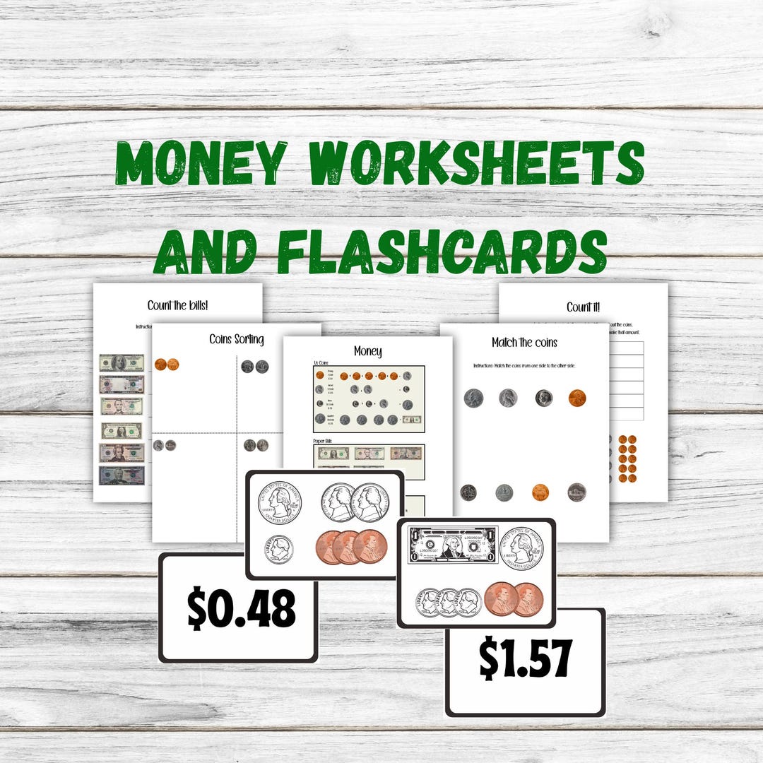 US Coins Flashcards: Kindergarten Money Math Game (digital Download) - Etsy