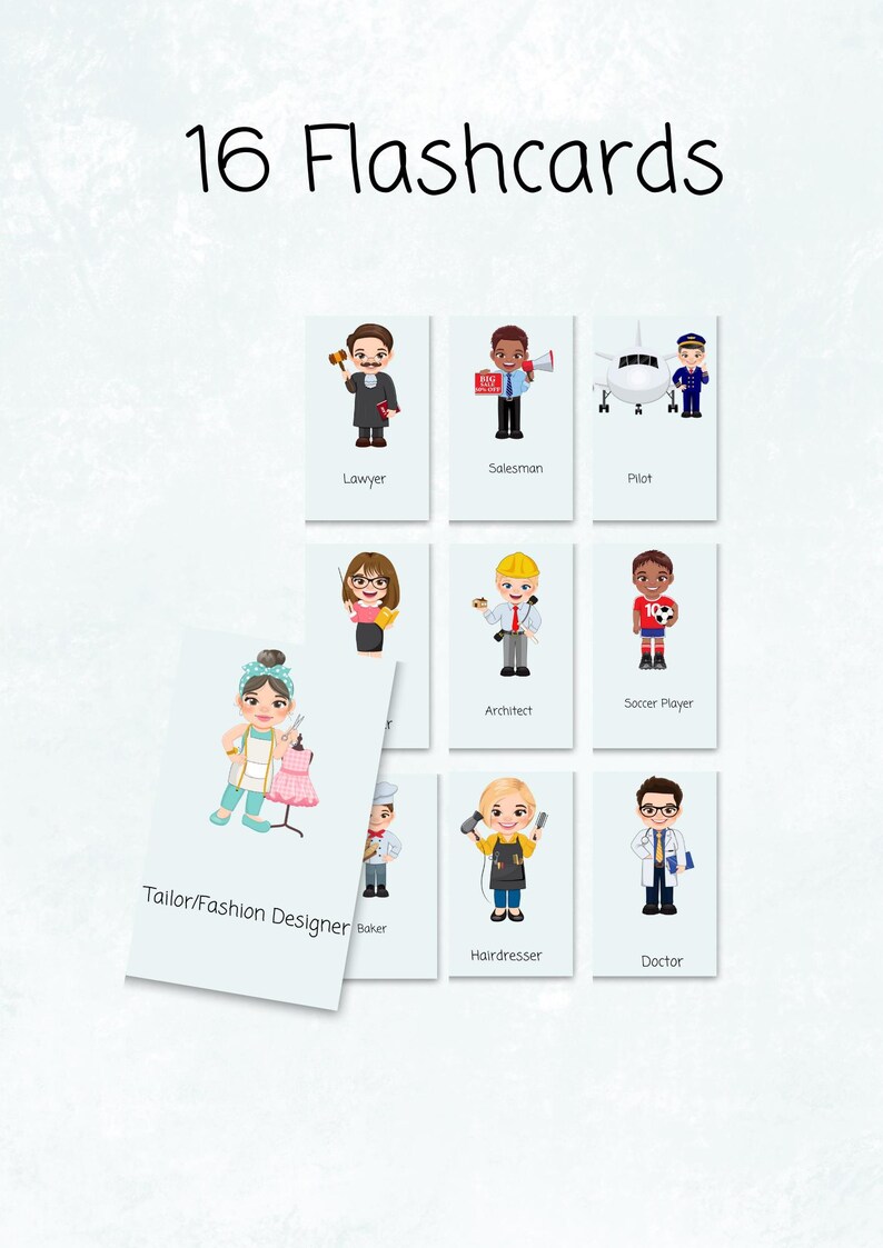 Community Helpers Flashcards Occupations Flashcards Learning Printable ...