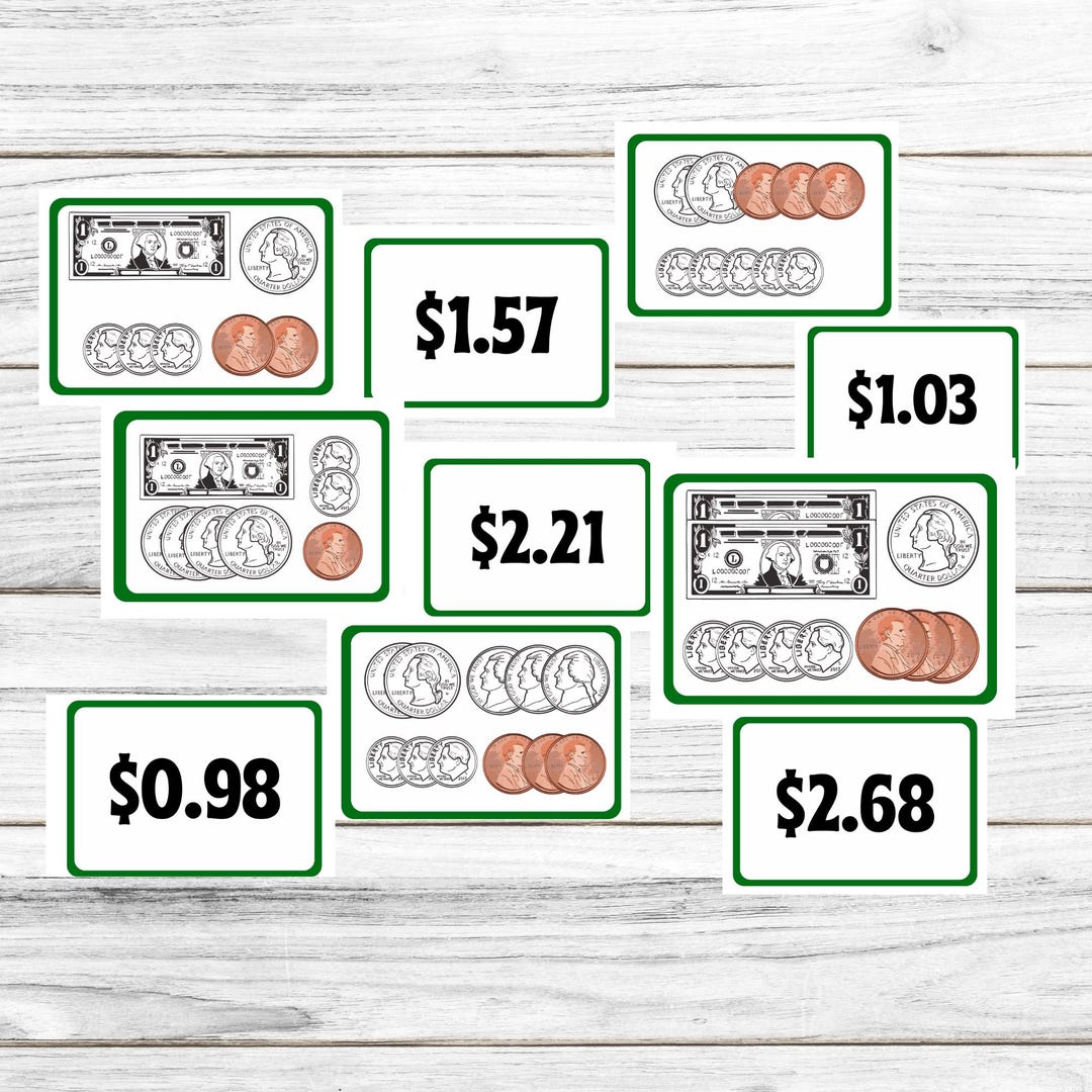 US Coins Money Flashcards Montessori Flashcards Nomenclature Flashcards ...