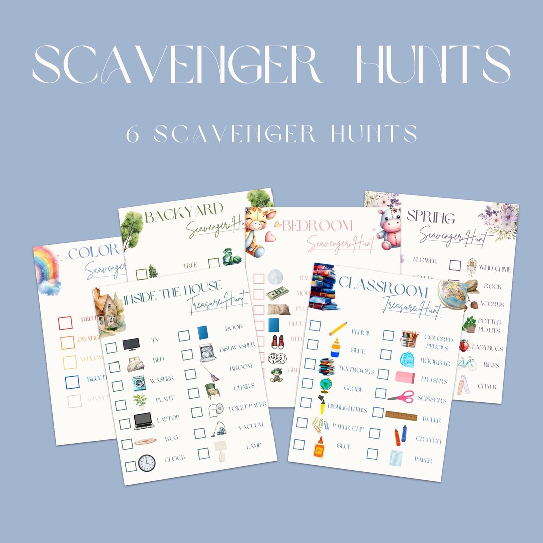 Scavenger Hunt Activities I Scavenger Hunt Printable I Scavenger Hunt ...