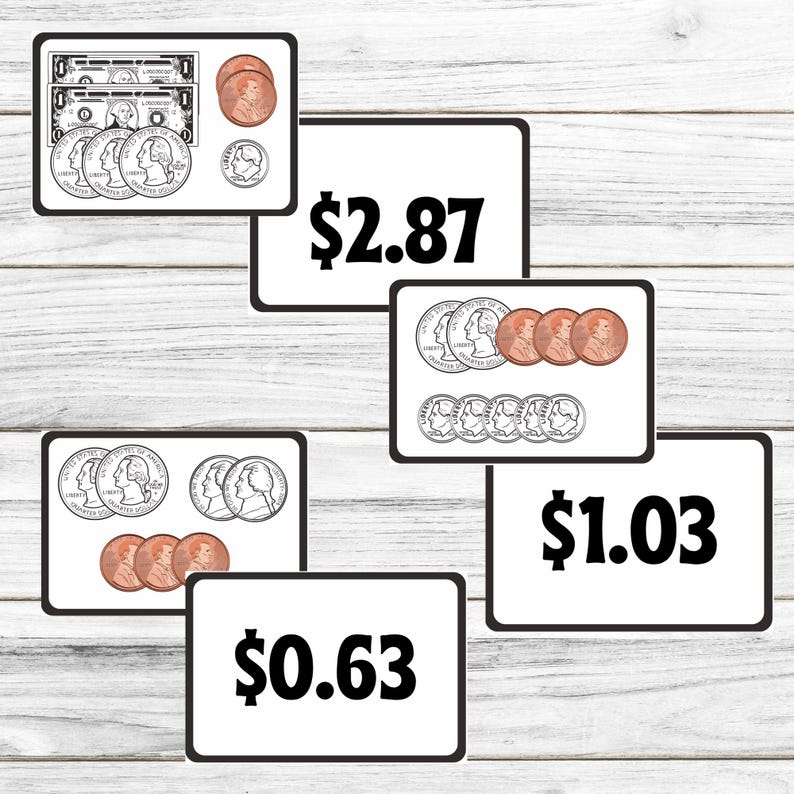 US Coins Money Flashcards | Montessori Flashcards | Nomenclature ...