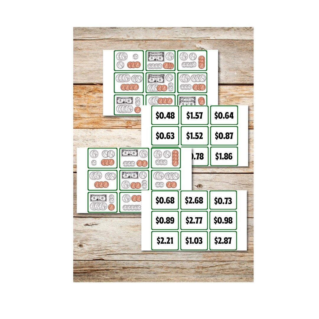 Money Flash Cards I Montessori Cards I US Coins I Memory Games I Pre-k ...