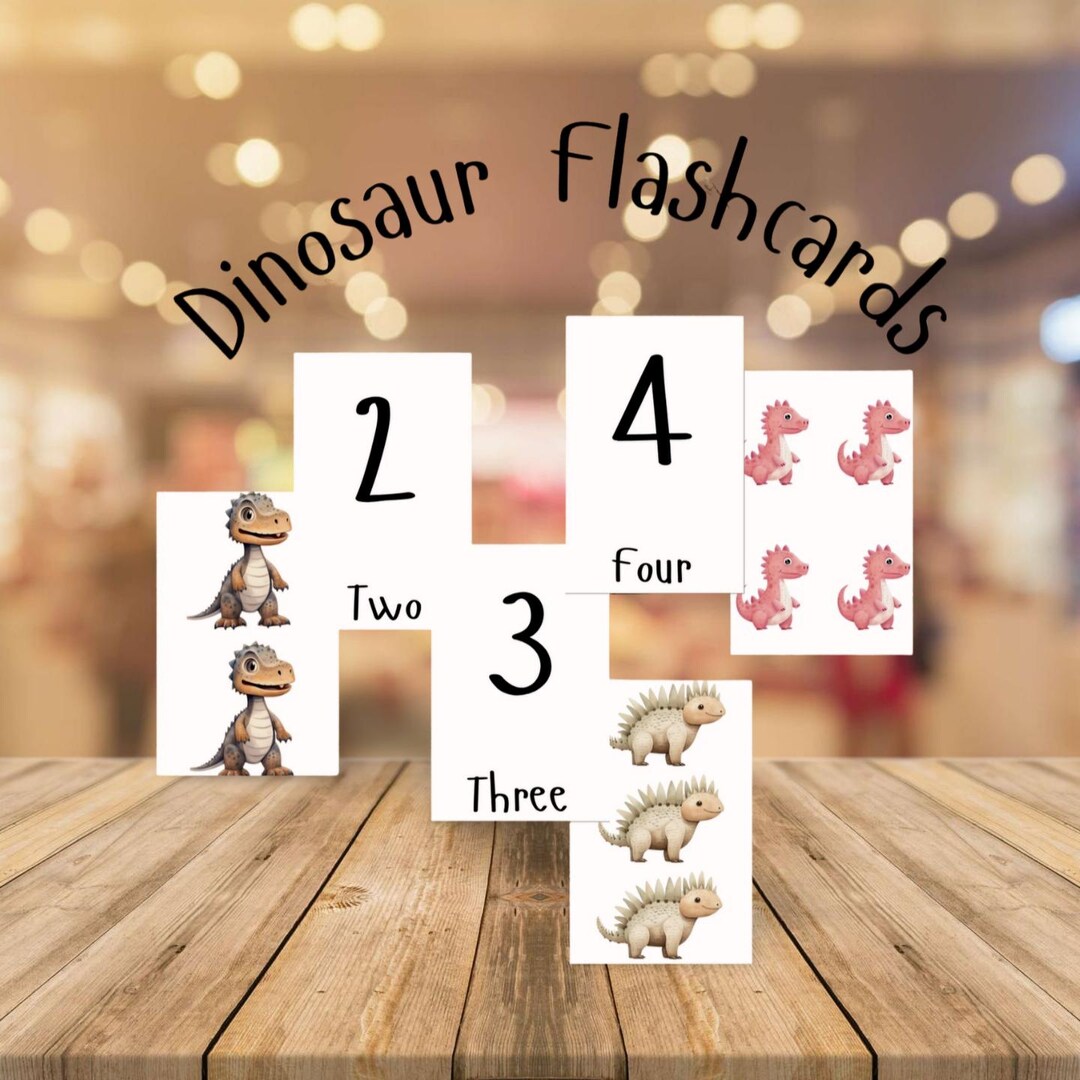 Dinosaur Matching Flashcards I Preschool Math Learning Activity I ...