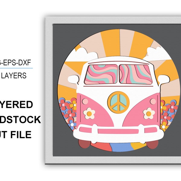 Hippie Van Svg - Etsy