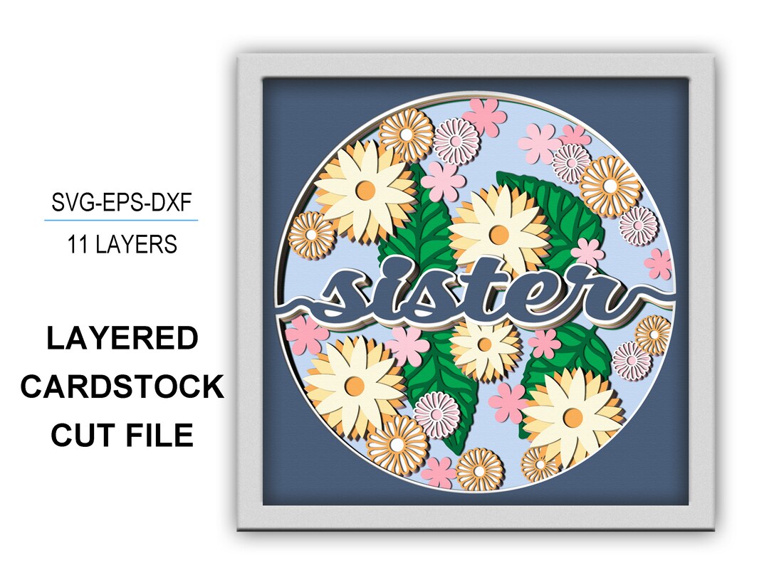 Hermana 3D Box SVG 3D Floral Shadow Box 3D Layered Svg - Etsy México