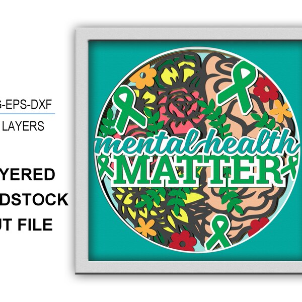 Brain Shadow Box Svg - Etsy