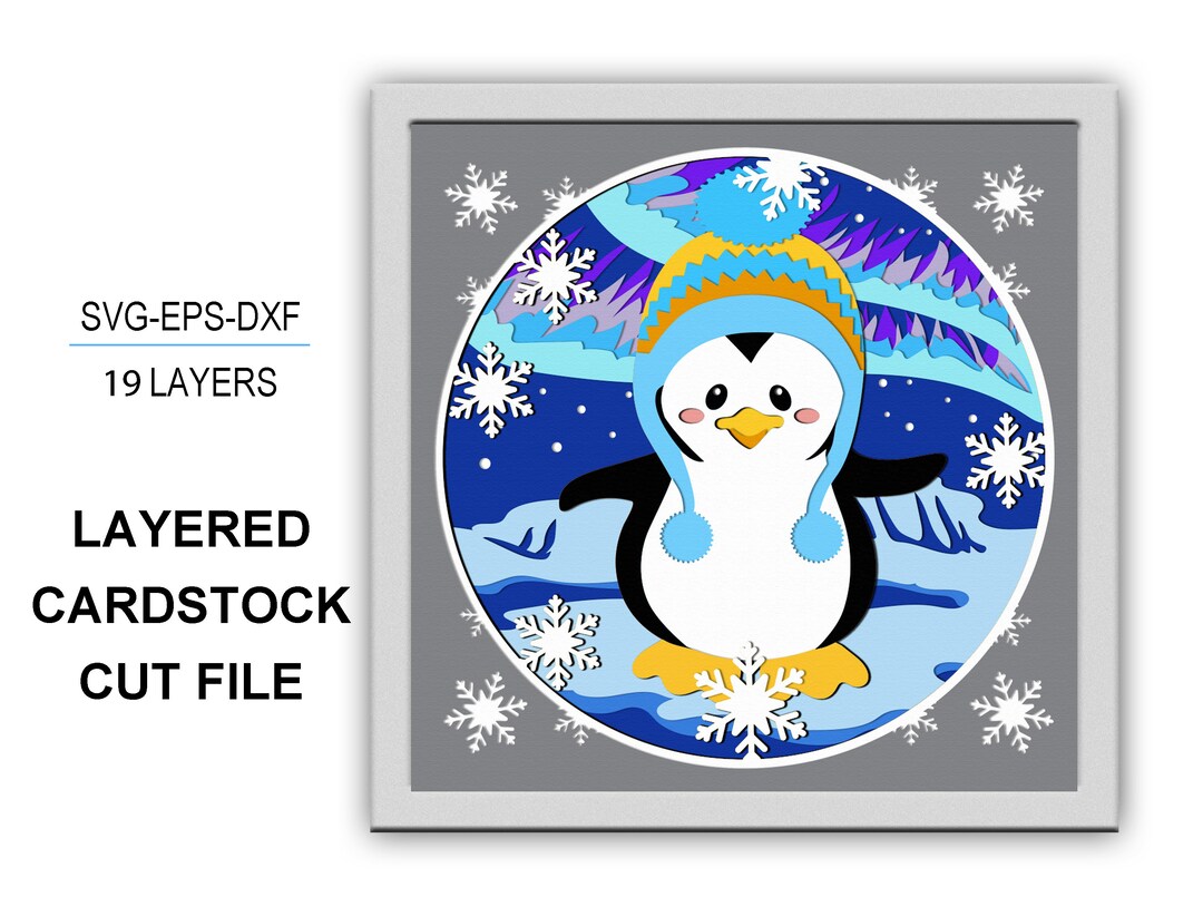 PENGUIN CUTE 3D Box PENGUIN Cute Box Svg 3D Layered Svg Kid - Etsy Canada