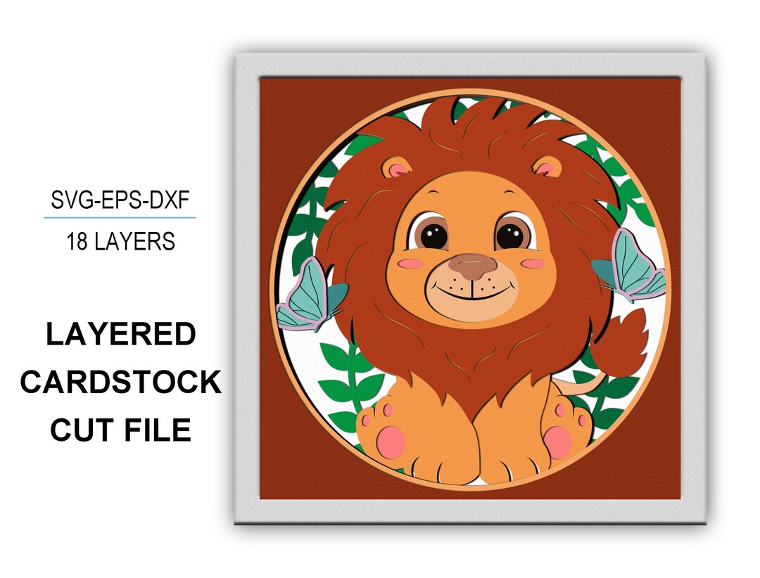 LION 3D Box LION Box Wild Animal Svg 3D Layered Svg Animal 3D - Etsy ...