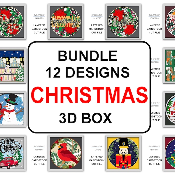 3d Santa Shadow Box - Etsy