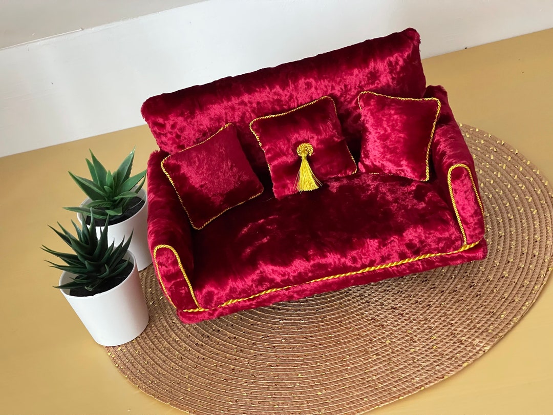 Minimalist Couch, Doll Furniture Sofa 1:6, Dollhouse Furniture, Mini ...