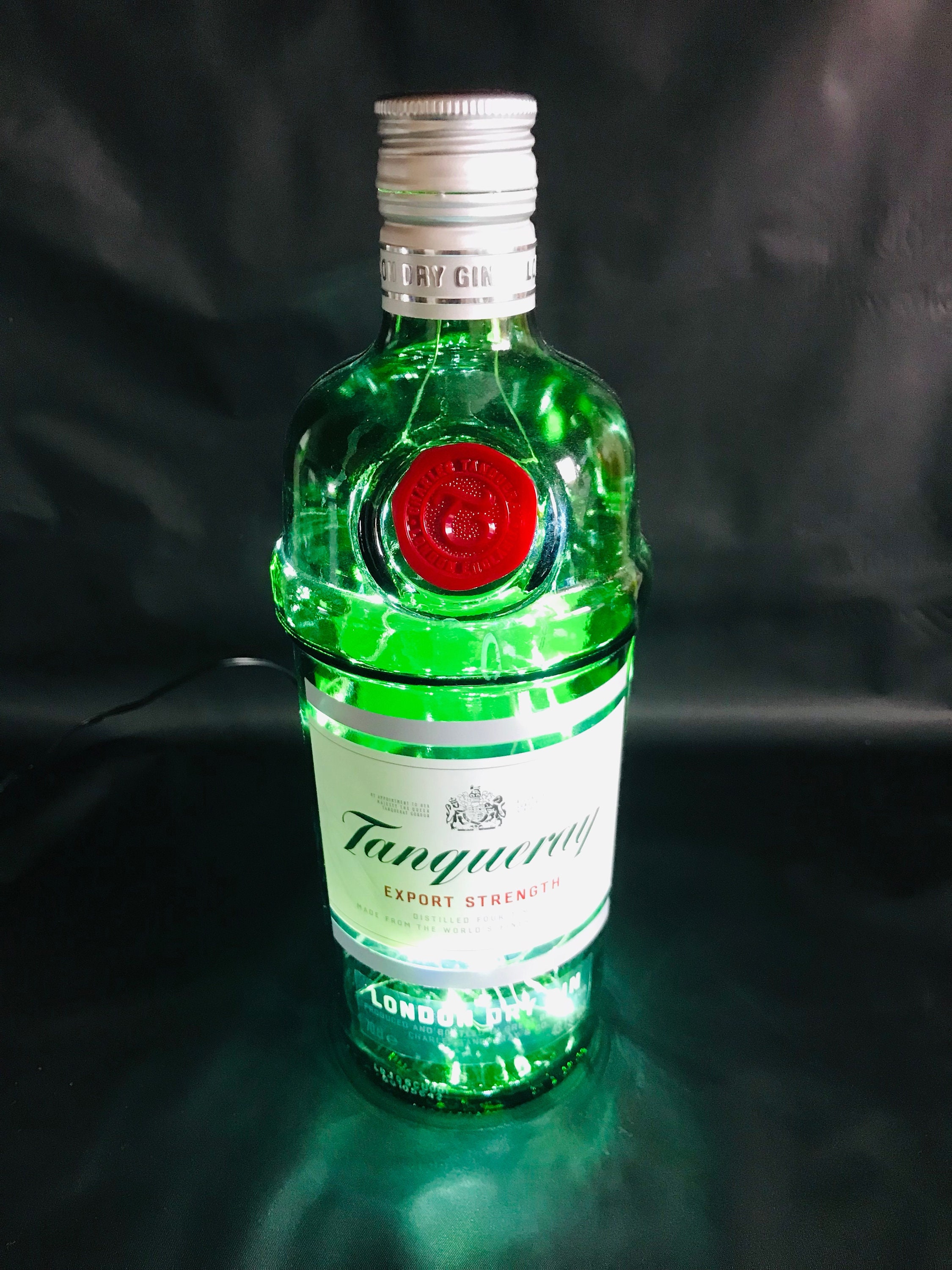 Tanqueray Gin Bottle Light USB Powered Atmospheric LED Upcycled Cool ...