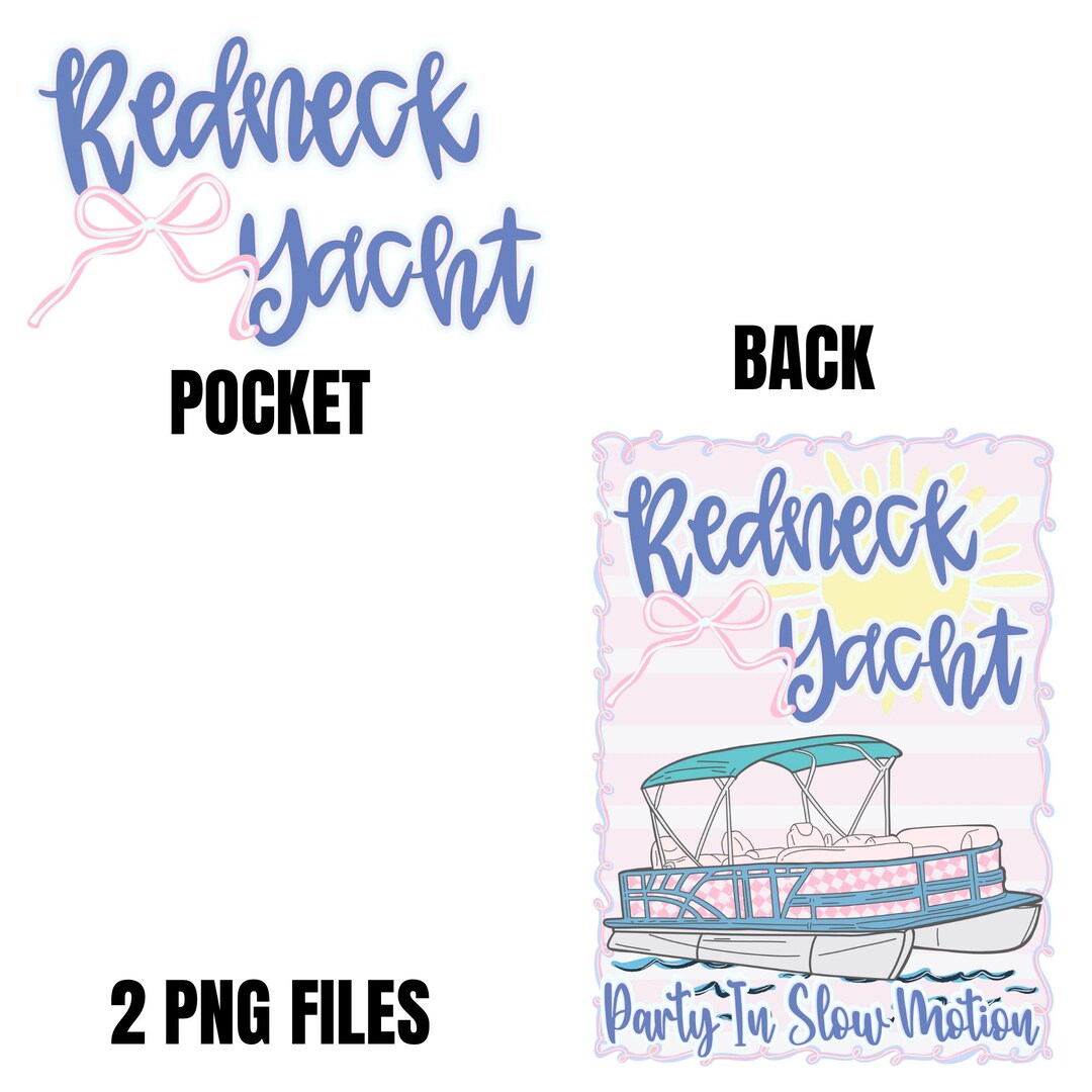 Redneck Yacht Pontoon PNG: Summer Boat Shirt Design (digital Download ...