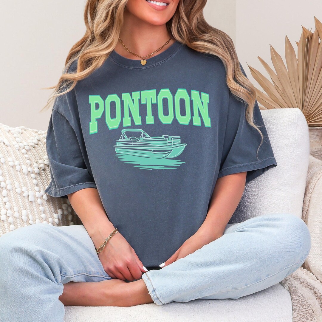 Pontoon Varsity Neon Summer PNG With Handrawn Pontoon Digital Art ...