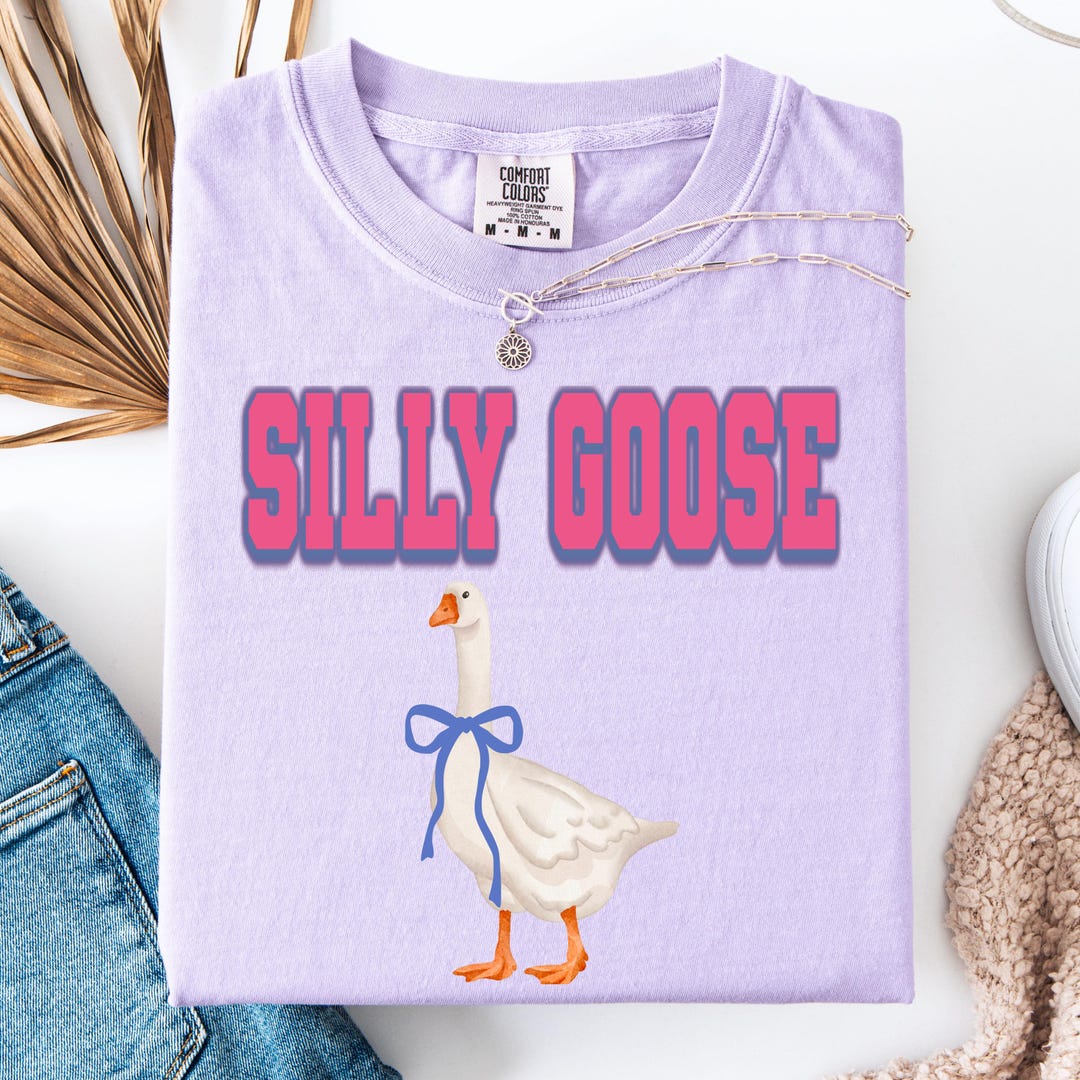 Silly Goose PNG: Varsity Letters Coquette Design (digital Download) - Etsy