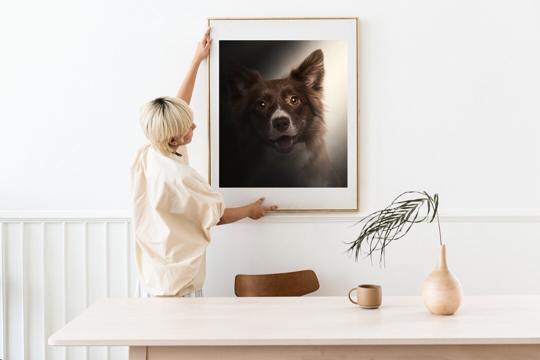 Custom Dramatic Pet Portrait From Photo, Pet Memorial Portrait ...