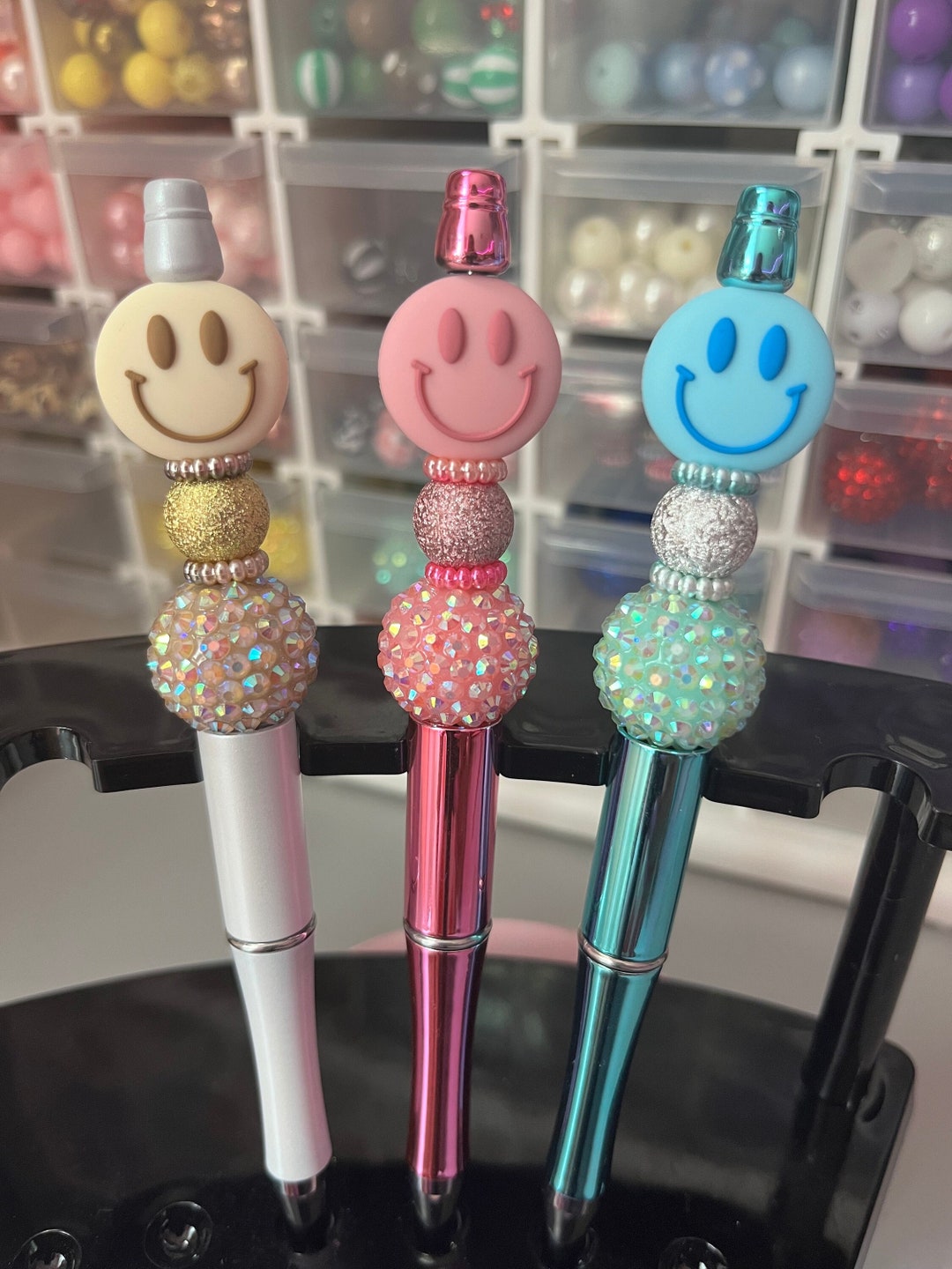 Smiley Face Beaded Pen - Etsy
