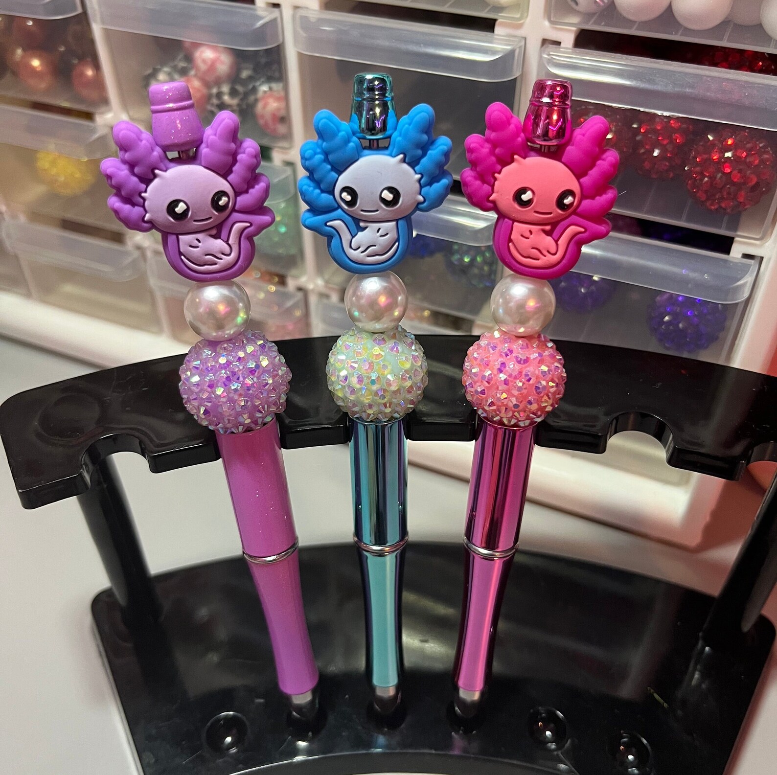 Axolotl Beaded Pen - Etsy
