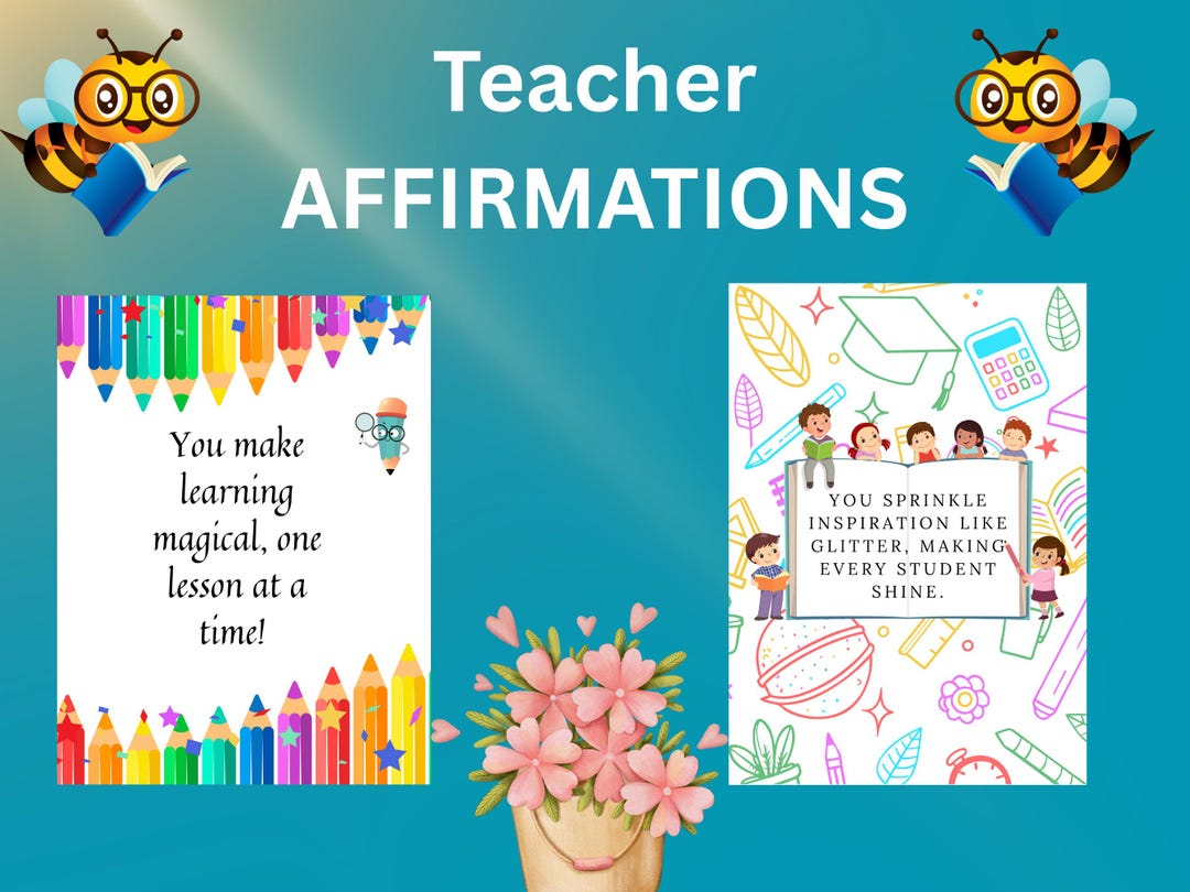30 Teacher Affirmation Cards, Encouragement Cards, Kindness Cards ...