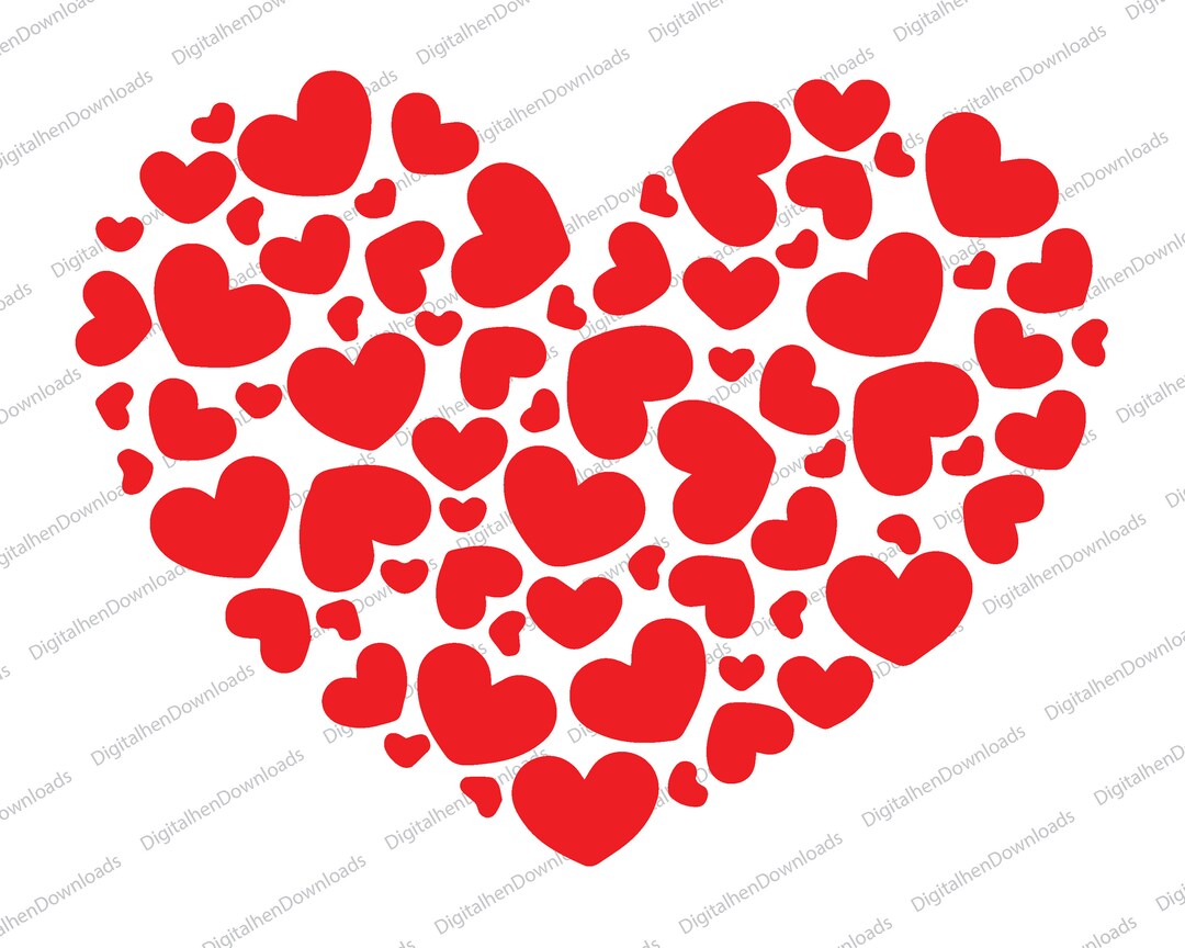 Hearts in Heart Svg Valentine's Day Svg Heart Shape Svg Fancy Hearts ...
