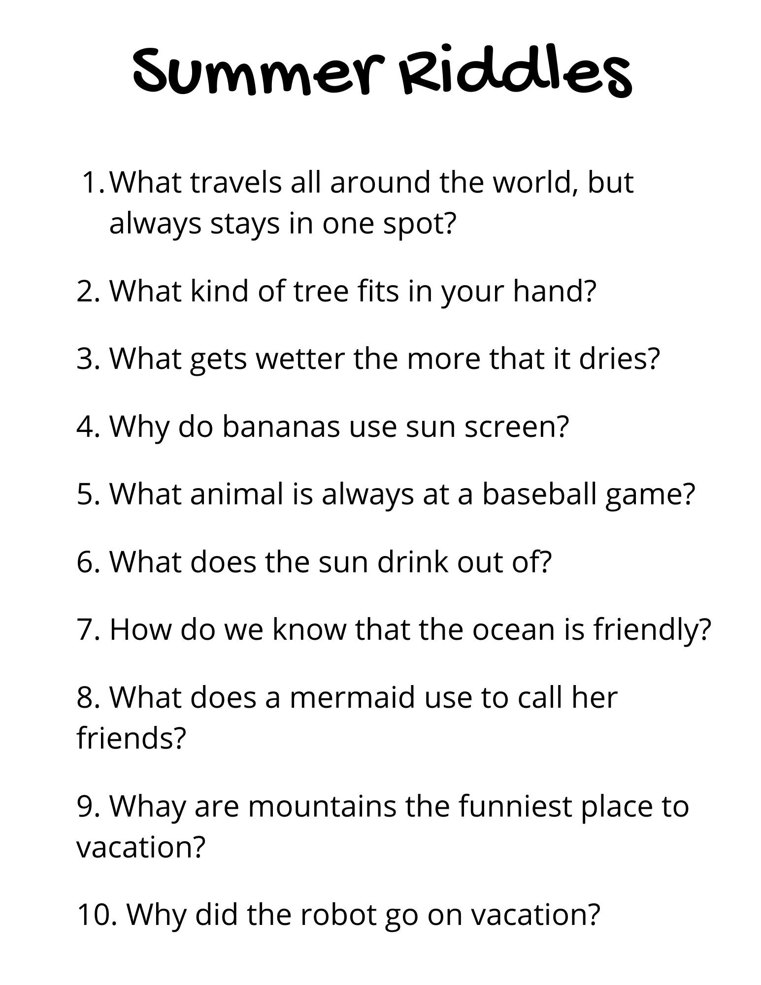 Summer Fun Activity Pages - Etsy