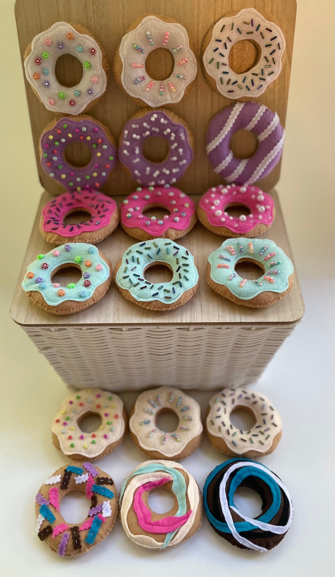 Felt Donuts/play Donuts/pretend Food/play Food - Etsy