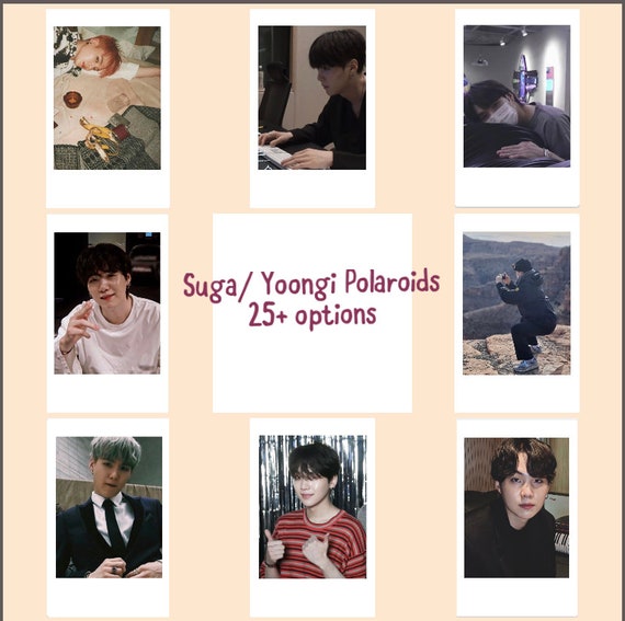 Yoongi/ Suga Boyfriend Material Polaroids heart-sleeves - Etsy