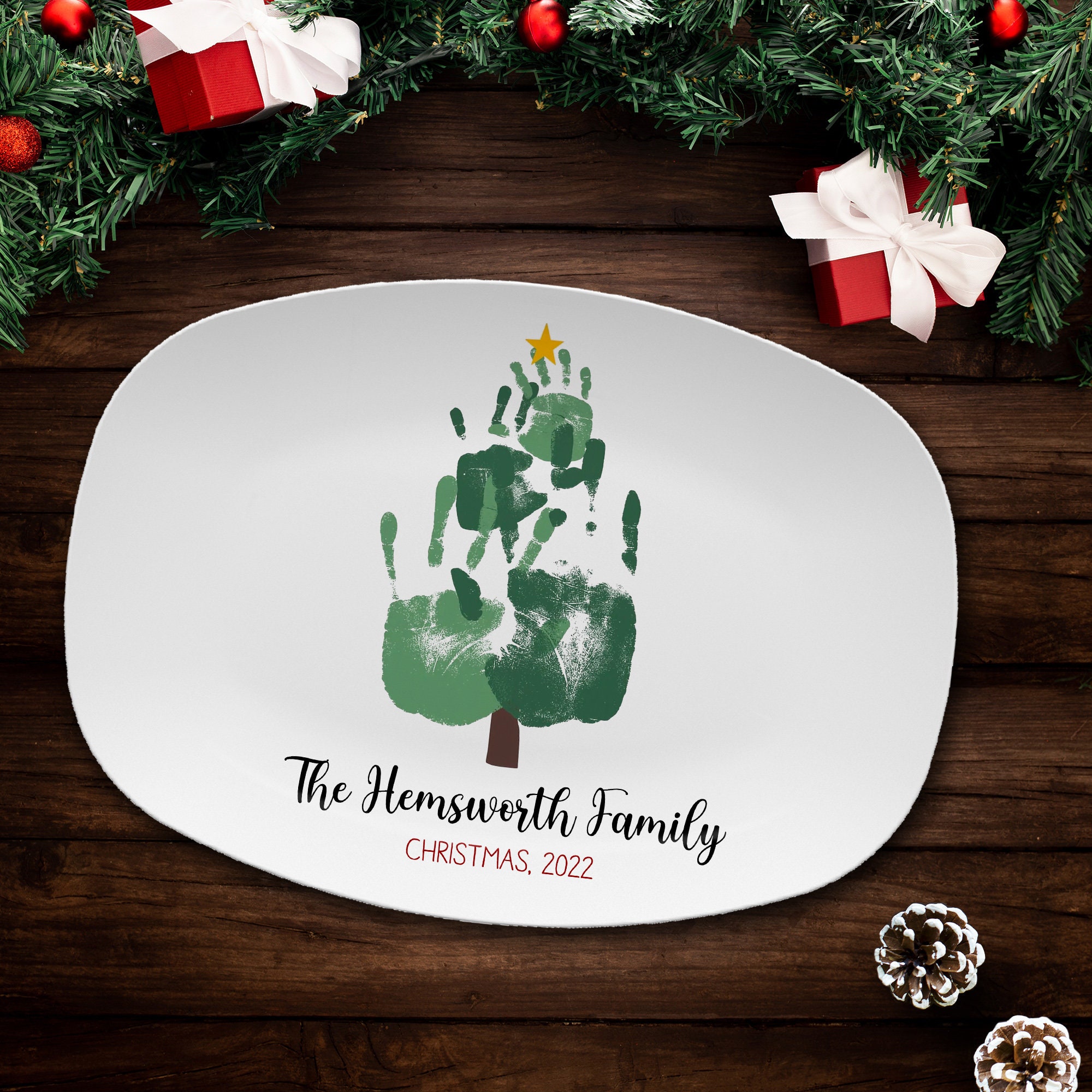 Christmas Handprint Plate